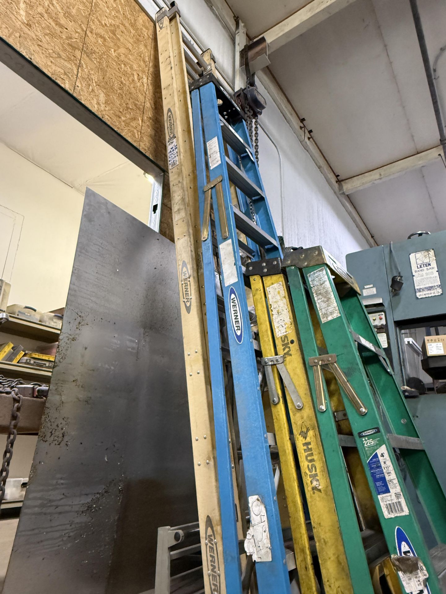 4 Shop Ladders (2) 4 Foot Husky & Werner, (1) 8' Werner & Werner, 20 ...