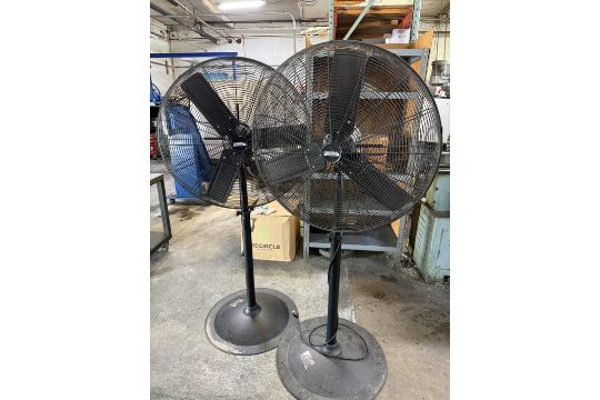 (2) 30" Central Machinery Pedestal Shop Fans