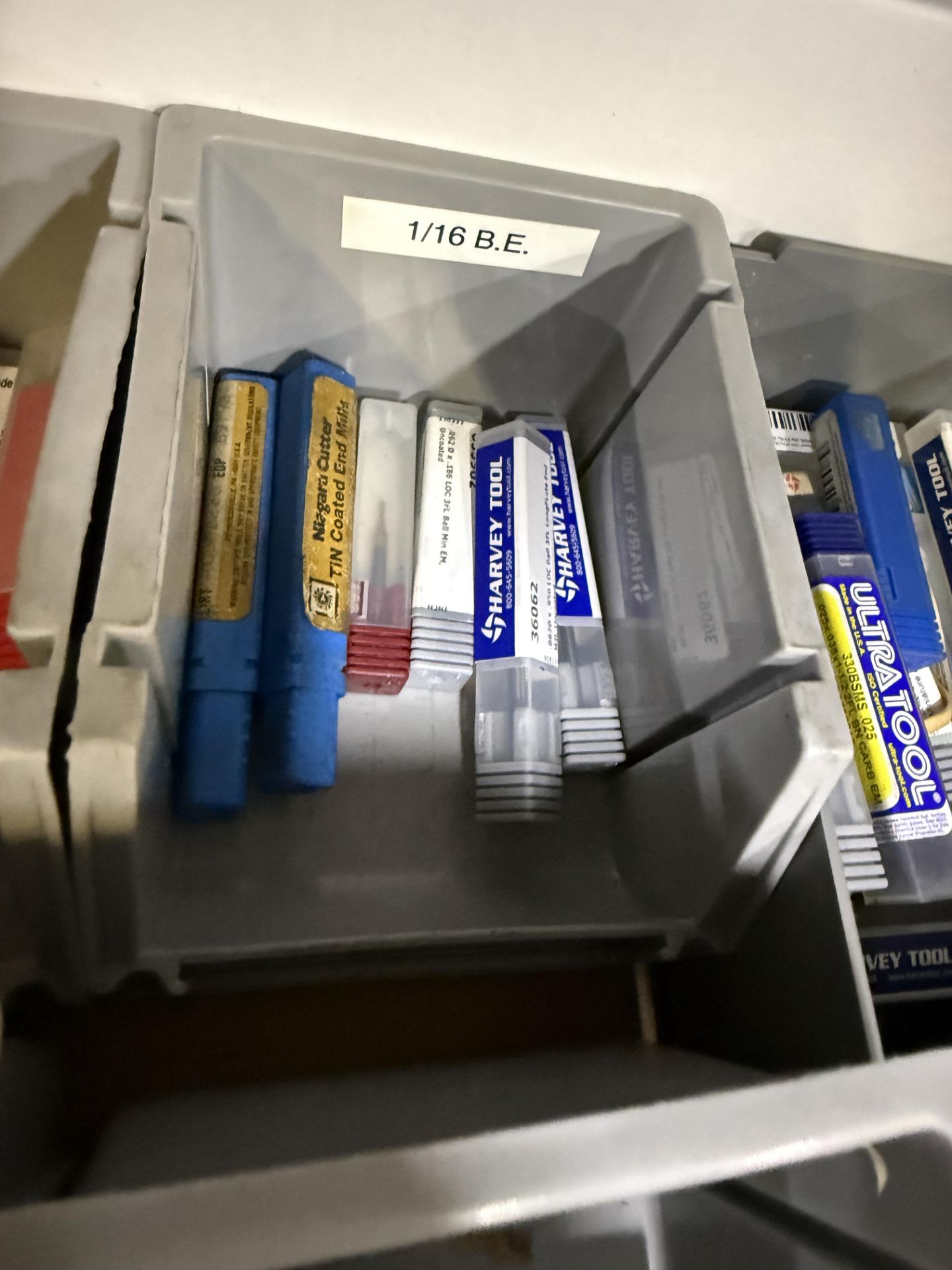 Box of Various Mostly New End Mills, Ball Mills & Reamers