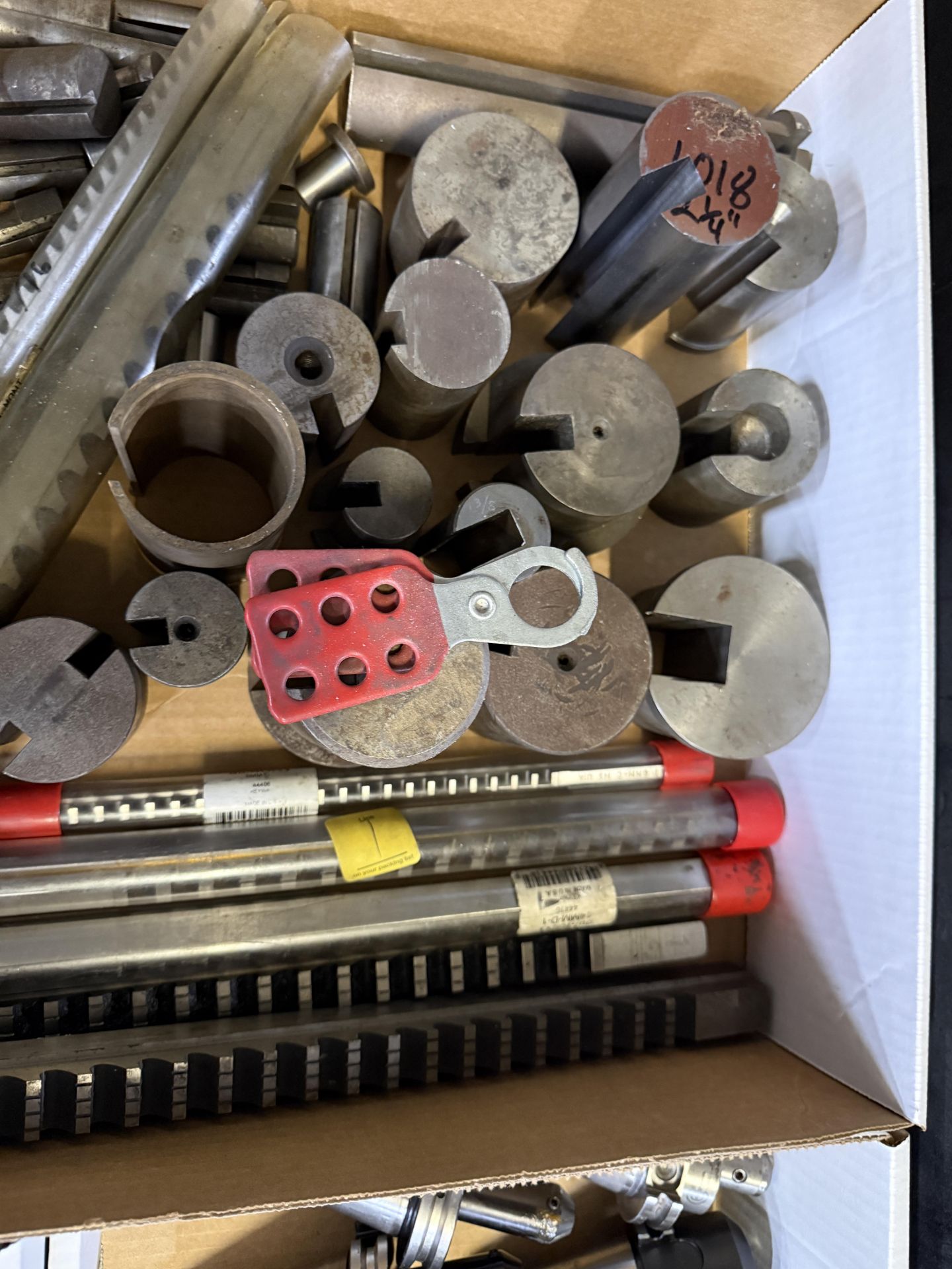 Large Box of Various Size Keyway Cutters With Dies