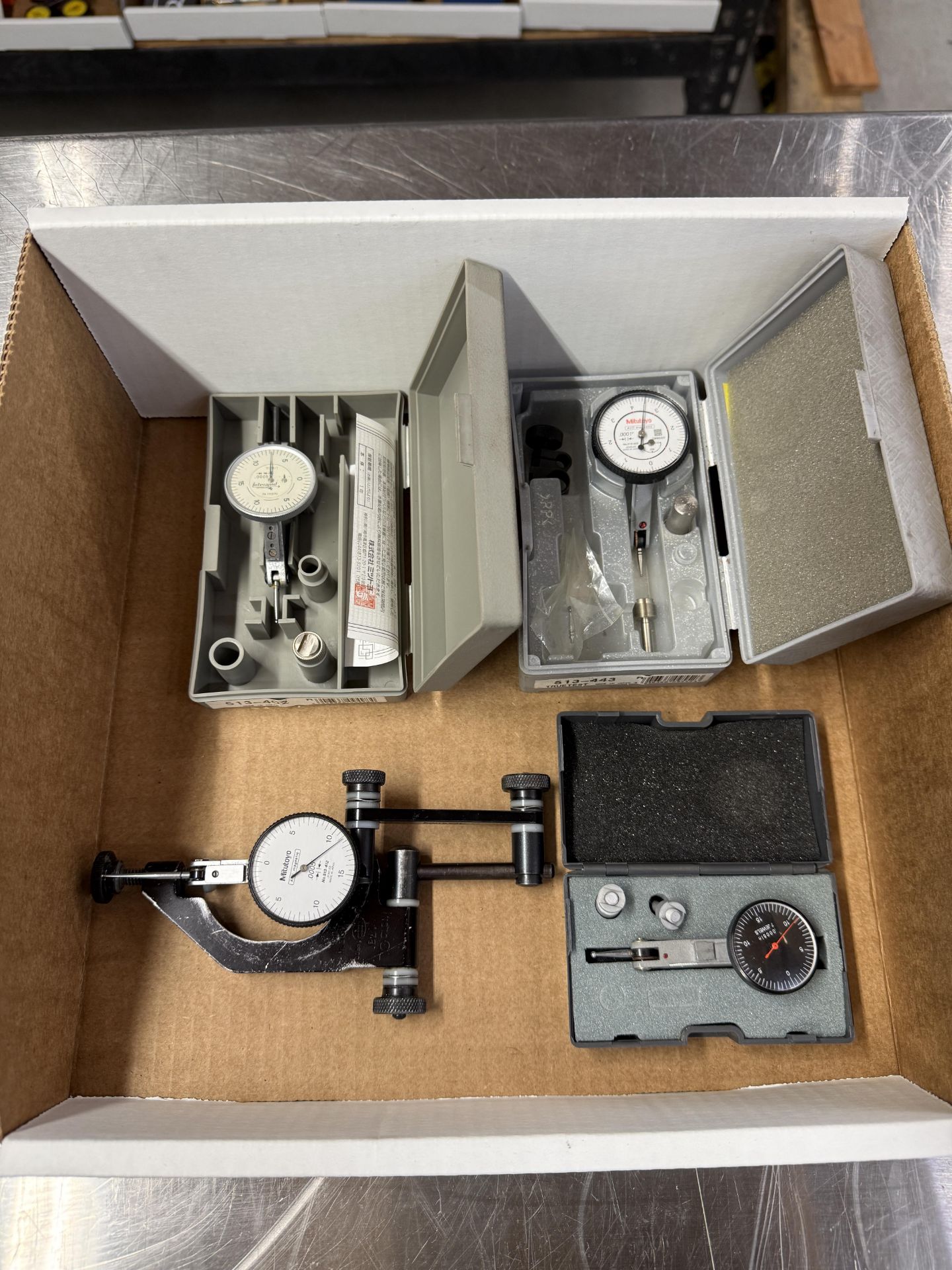 Mitutoyo Dial Indicator .0001" # 513-443, Interapid .005" Dial ...
