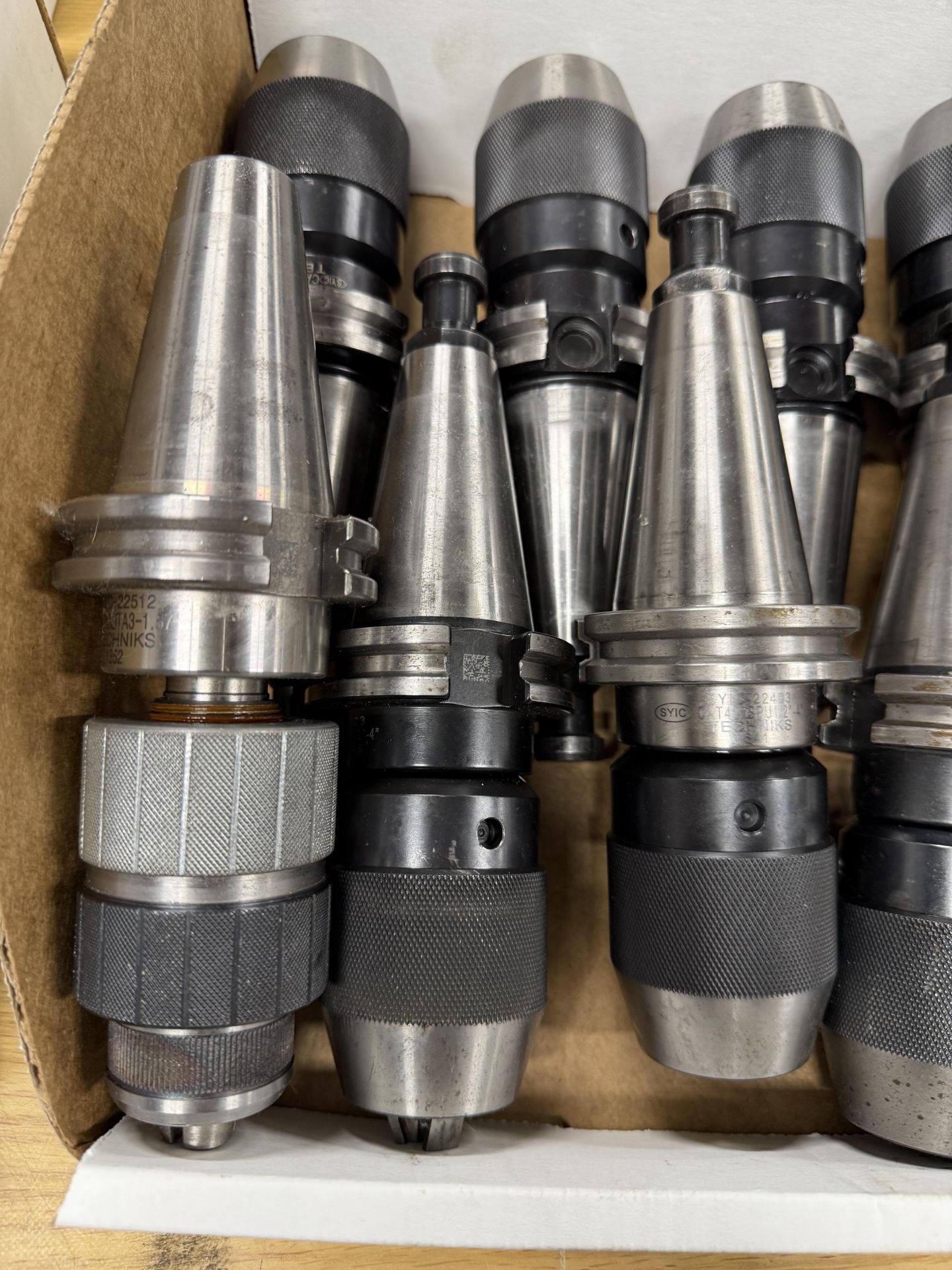 (10) CAT 40 Jacob Chuck Style Tool Holders Techniks With Doosan Pull Studs