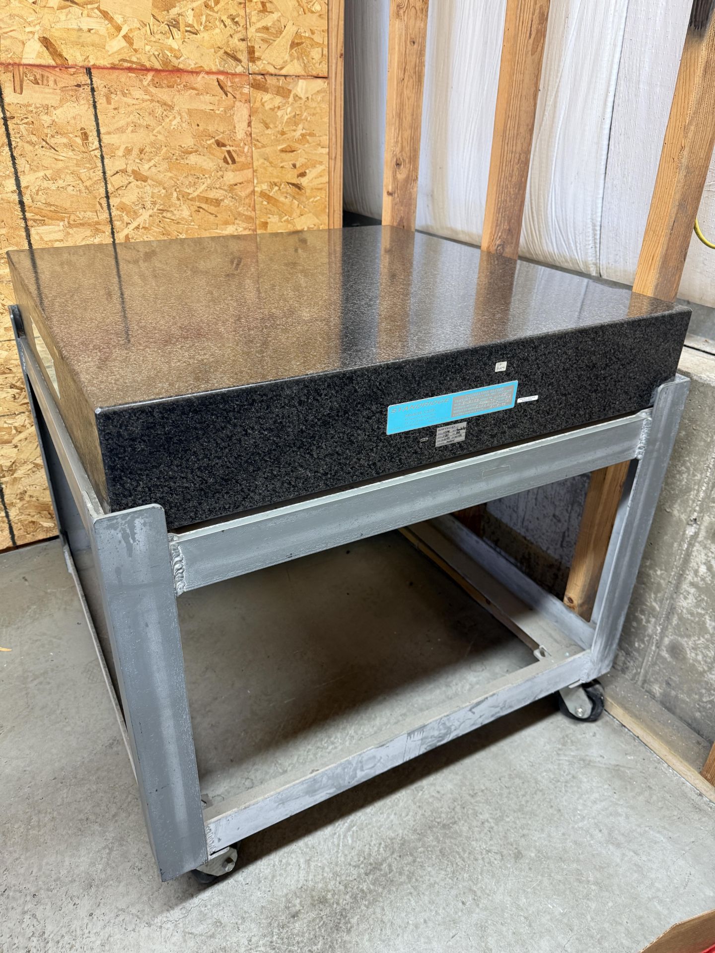 Standridge Black Granite Surface Plate On Heavy Duty Cart Grade AA 36 ...