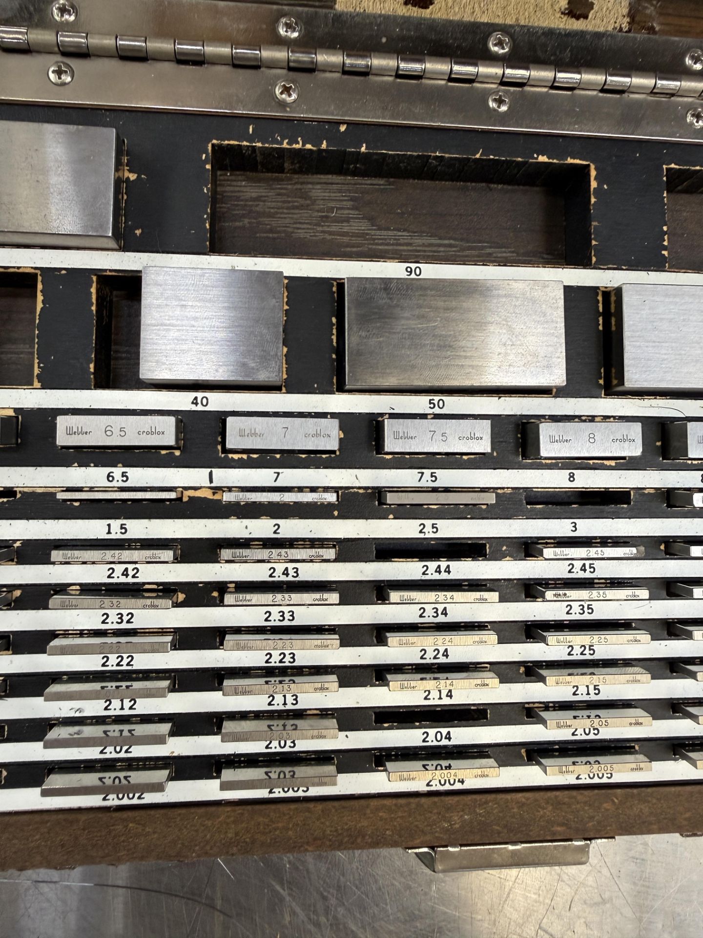 Webber Gage Divisions Gage Block Set Incomplete 2.009mm - 80mm