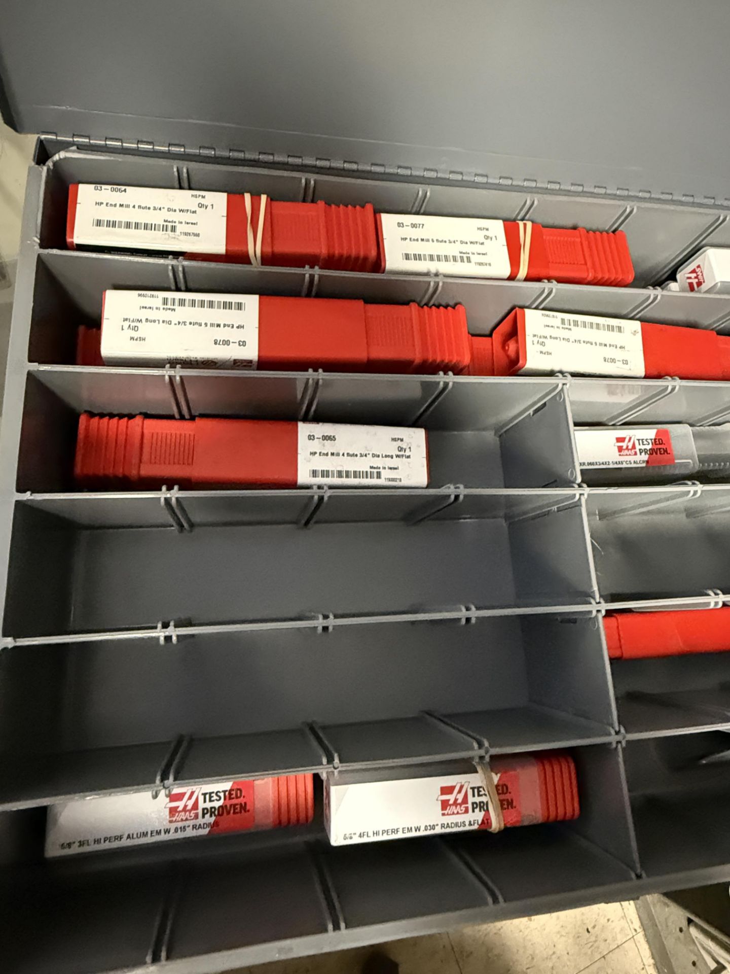 (2) Klein Tool Metal Organizers With New Haas Tooling, Radius & Flat ...