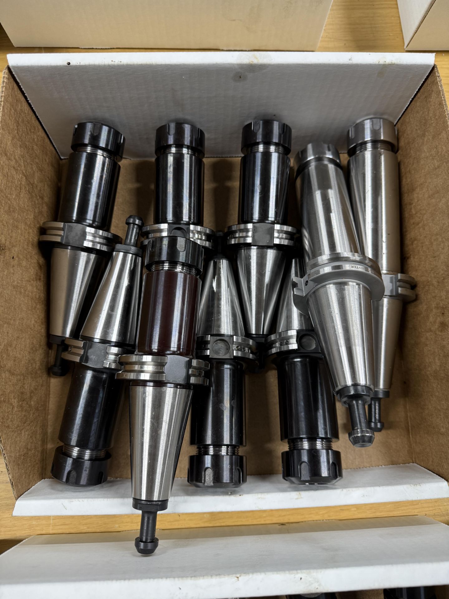 (10) CAT 40 ER-25 Collet Tool Holders, Z Live Center & Others, Mori ...