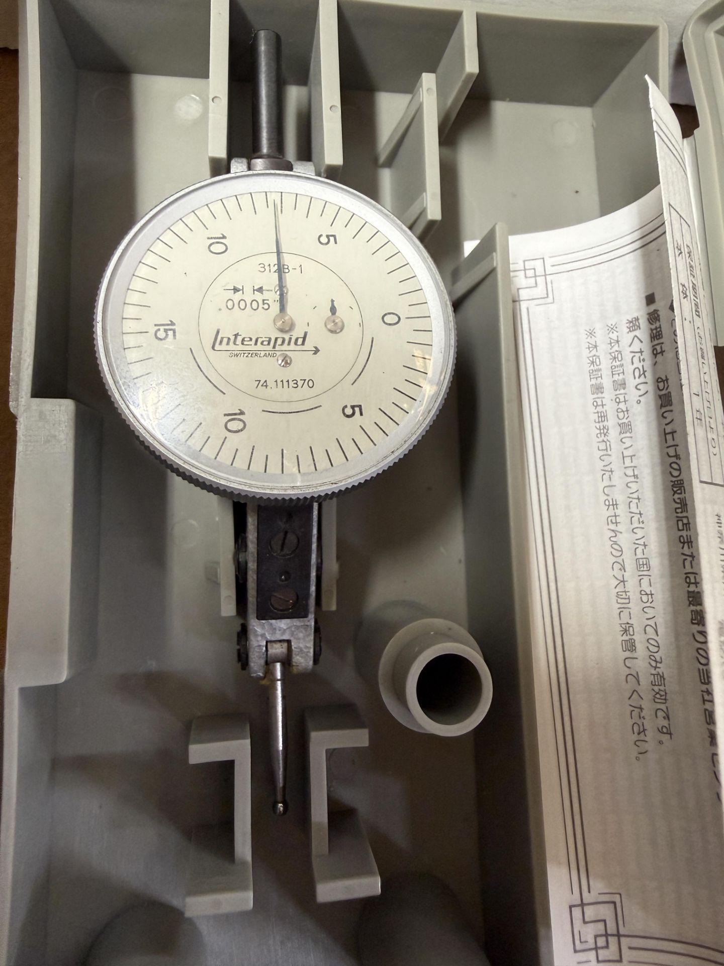 Mitutoyo Dial Indicator .0001" # 513-443, Interapid .005" Dial ...