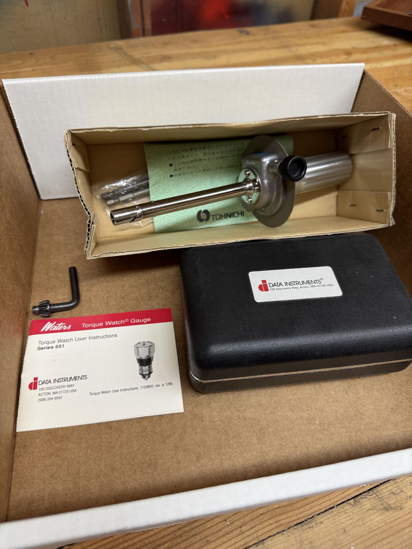 Data Waters Instruments Torque Watch Gage & OK Tohnichi Tokyo 1/4 Hex ...