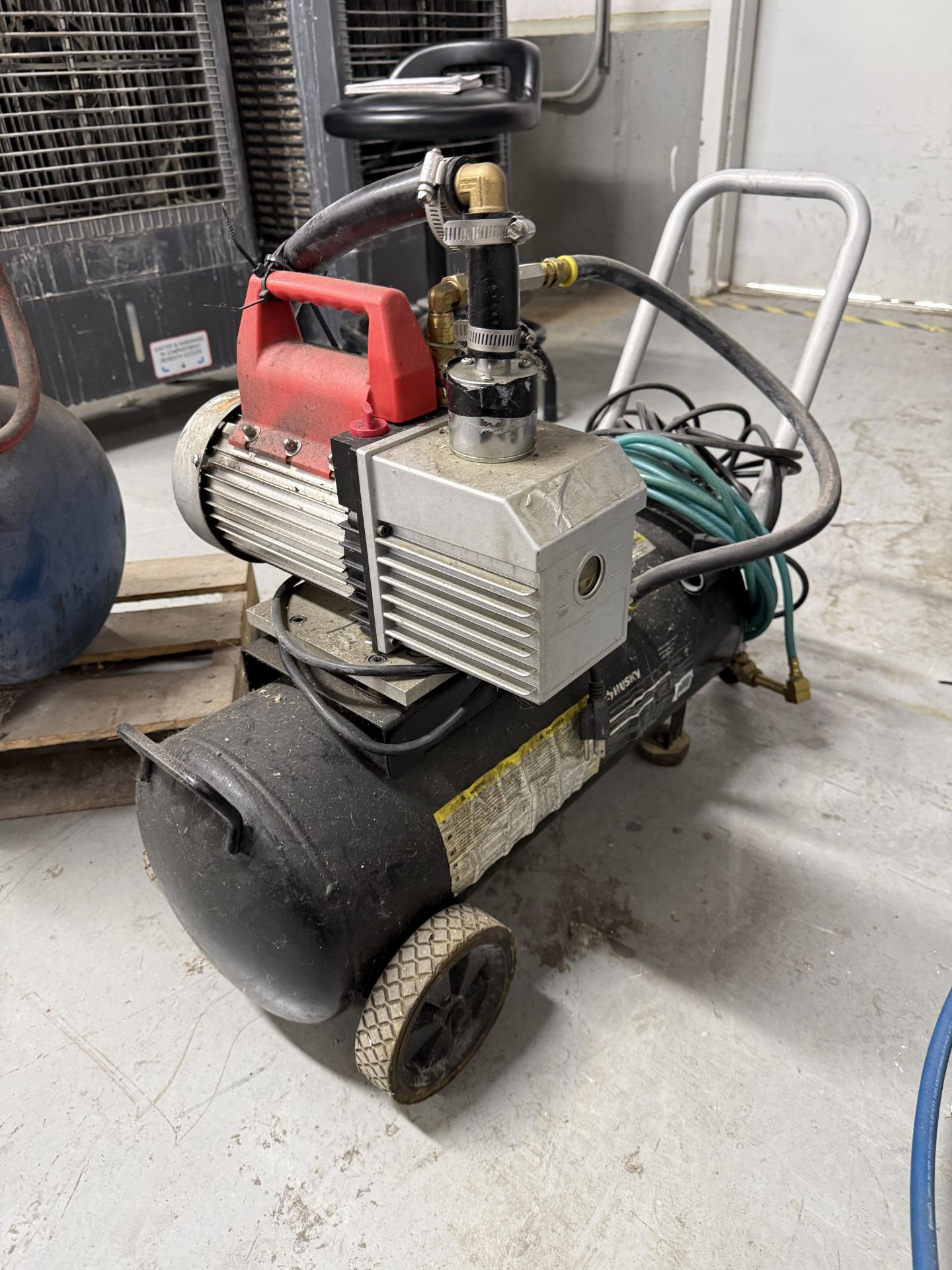 Magna Lock Vacuum Pump & Husky Air Compressor/Robinair 2 Stage Vacuum ...