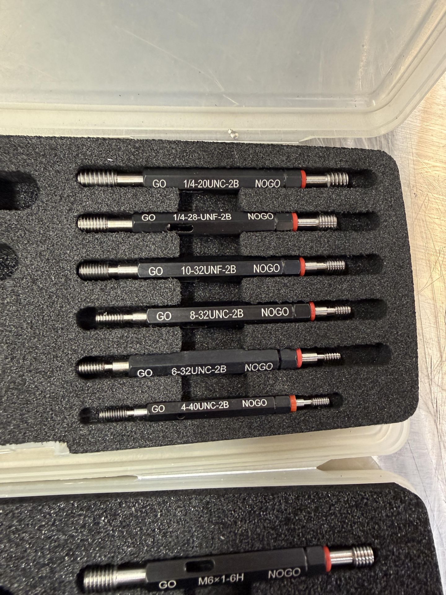 Box Of Various Size Go & No Go Thread Gages (see photos for more details)