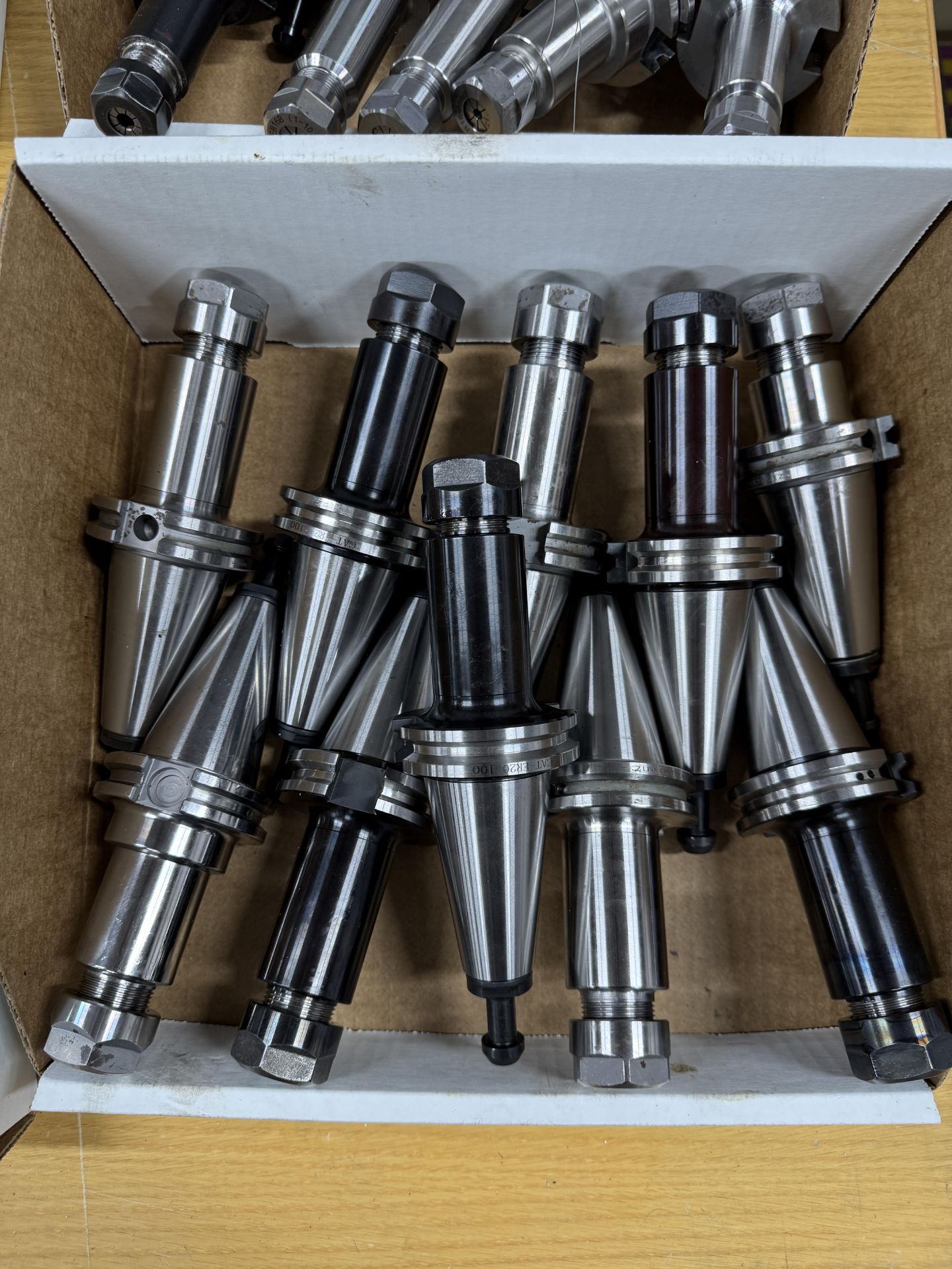 (10) CAT 40 ER-20 Tool Holders, Z Live Center & Others, Mori Seiki Pull ...