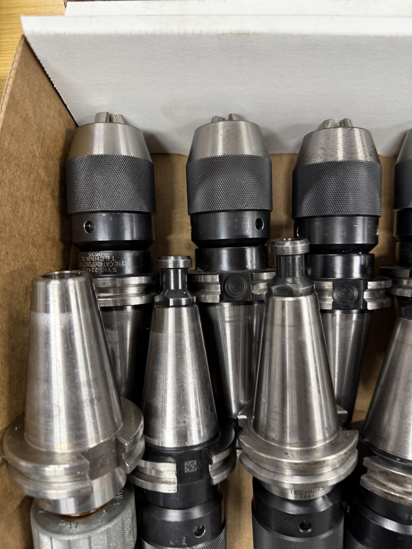 (10) CAT 40 Jacob Chuck Style Tool Holders Techniks With Doosan Pull Studs