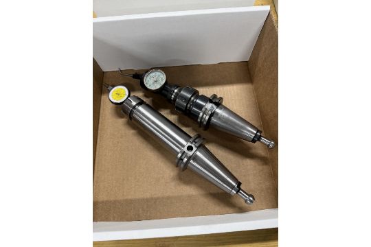 (2) CAT 40 ER 25 & ER 32 Collet Holders With Dial Indicators, Haas Pull ...