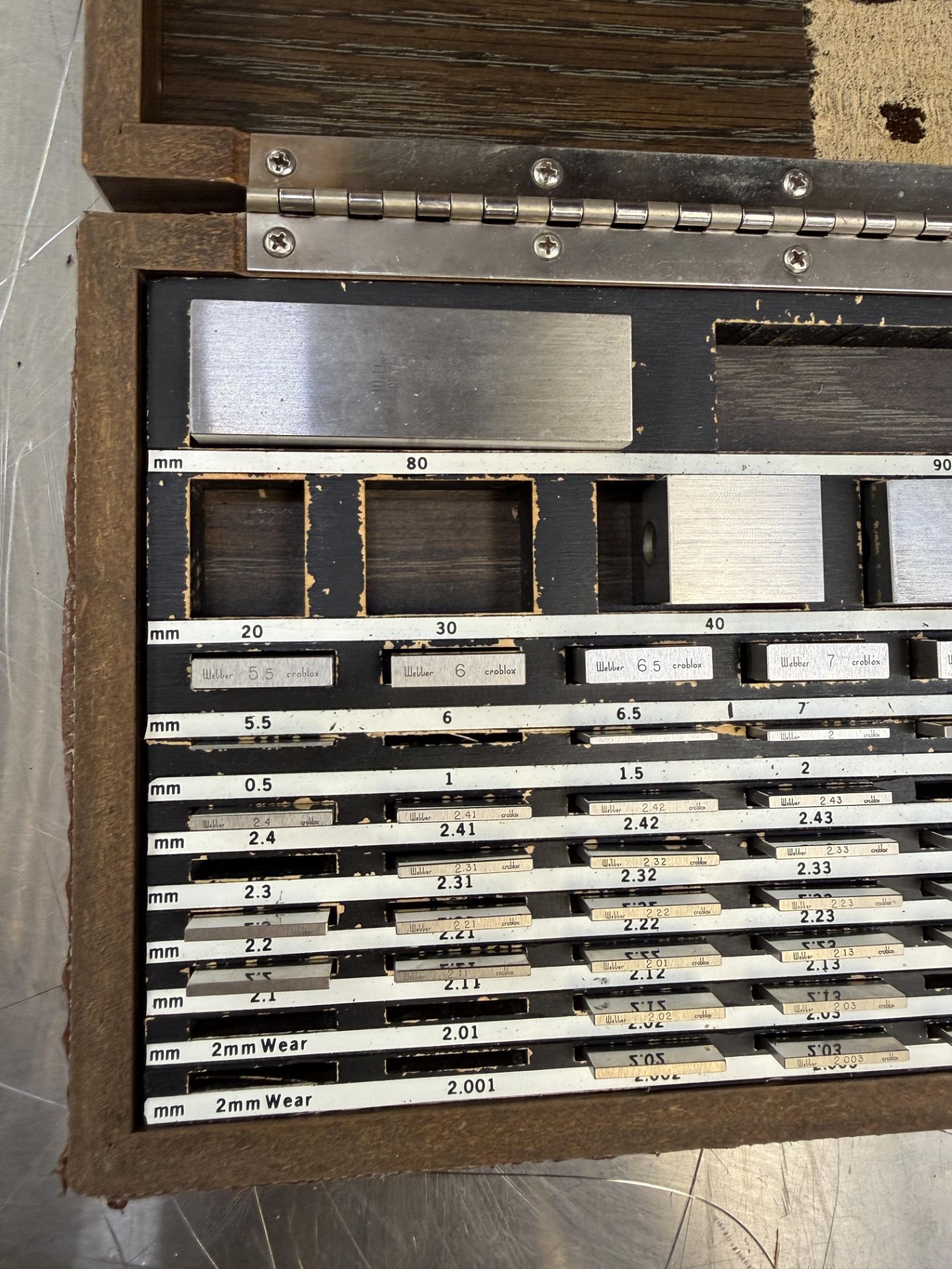 Webber Gage Divisions Gage Block Set Incomplete 2.009mm - 80mm