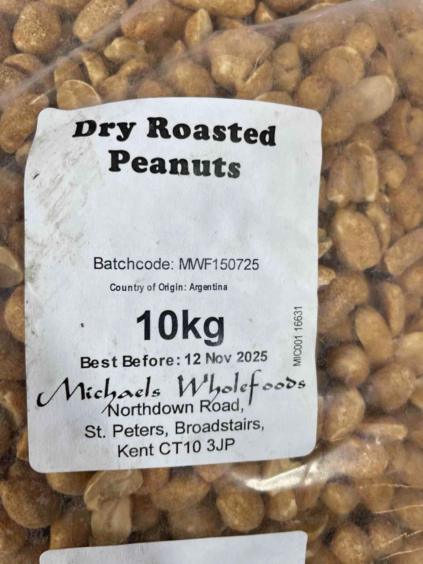 Dry Roasted Peanuts 10kg BBD 12/11/25