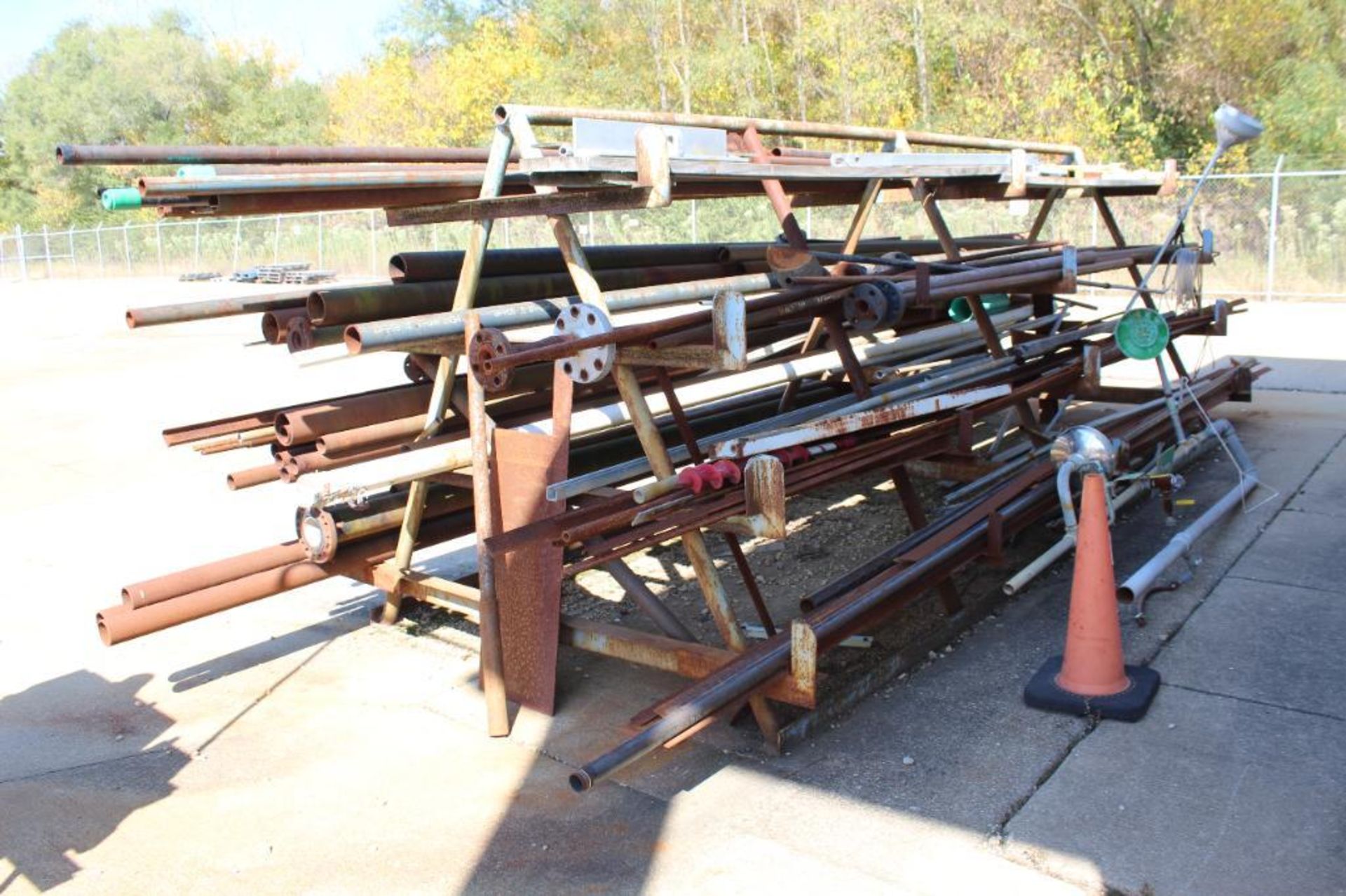 Cantilever Rack with Contents- Pipe, Conduit, Unistrut and Eye Wash ...