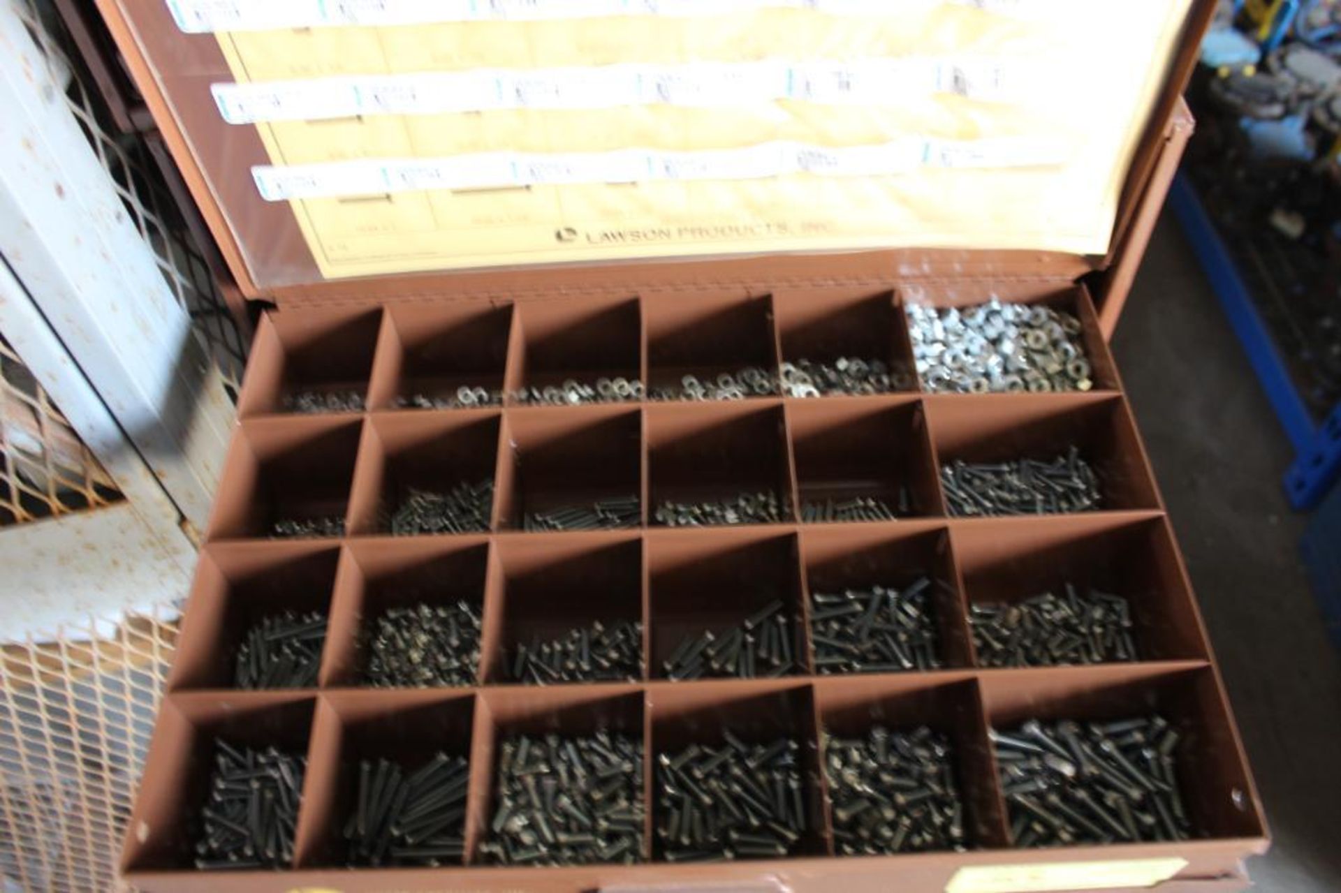 Lawson Products Organizer with Contents- Screws, Bolts, O-Rings and ...