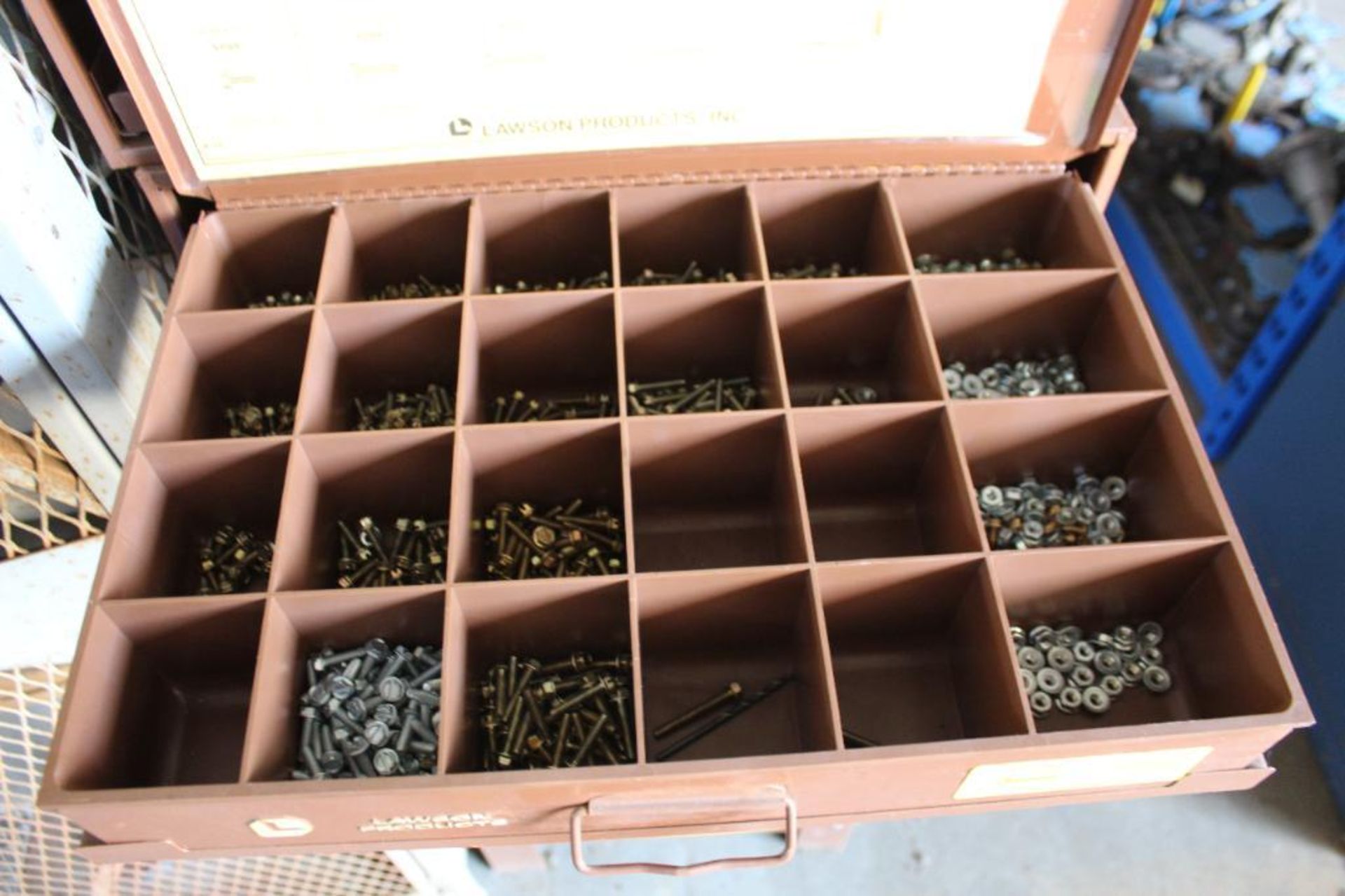 Lawson Products Organizer with Contents- Screws, Bolts, O-Rings and ...