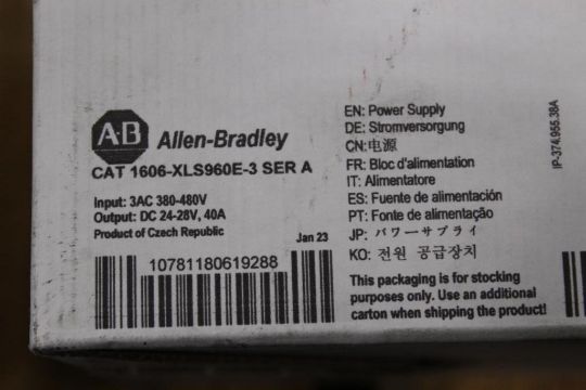 Lot of 2 Allen Bradley Power Supplies Cat No. 1606-XLS960E-3 Series A