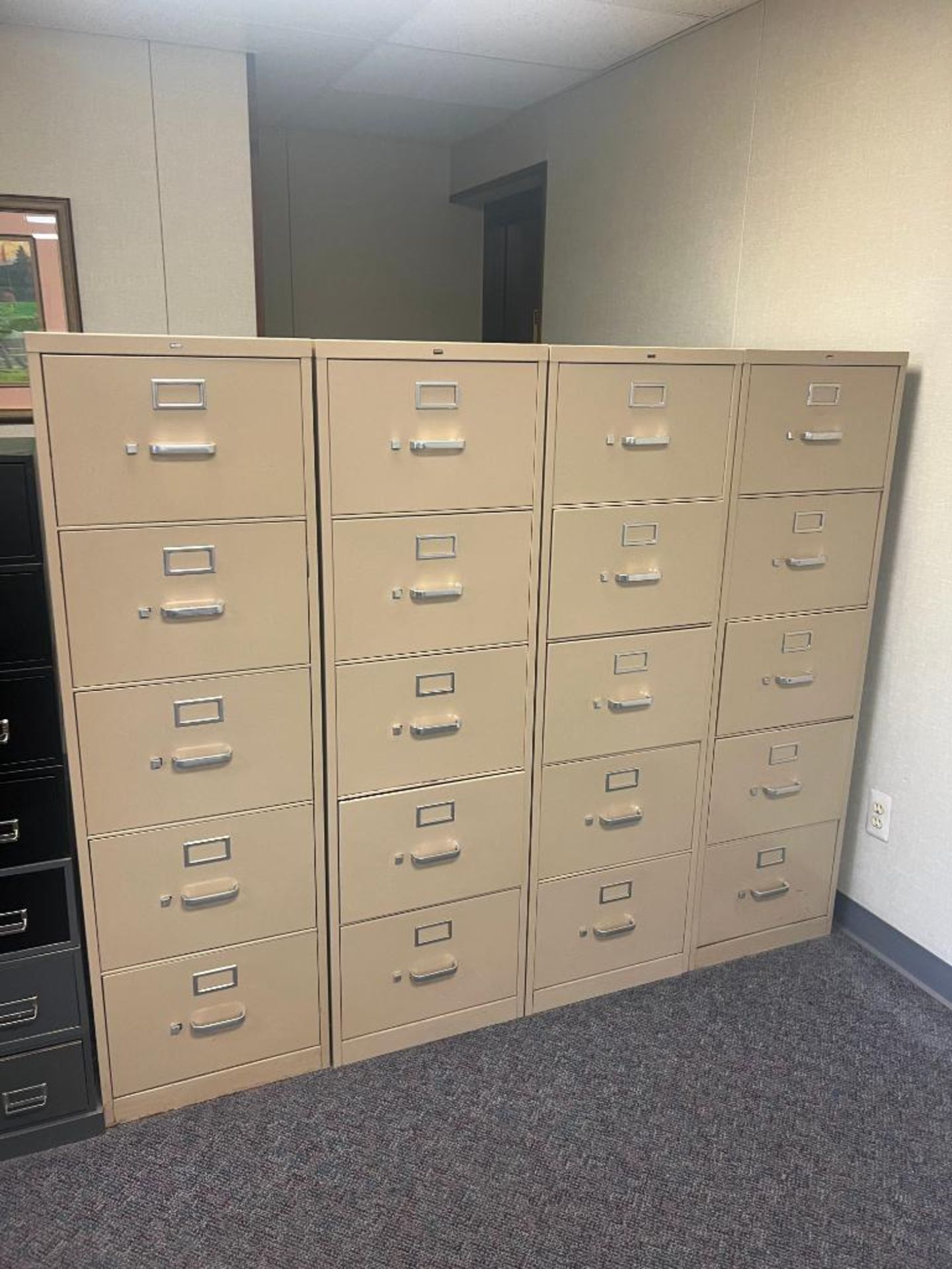 Lot of (4) Hon 4-Drawer File Cabinets