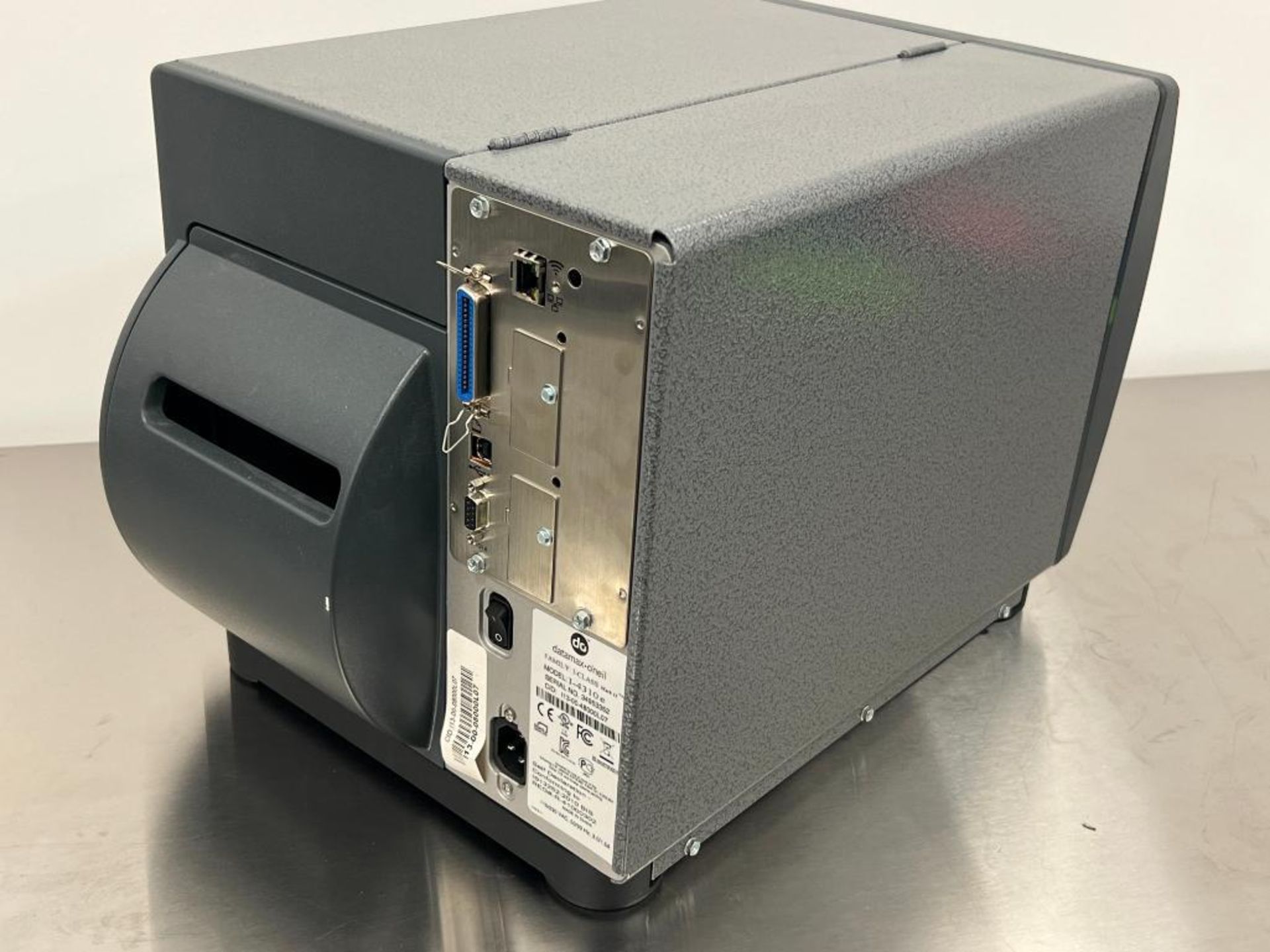Datamax-O'Neil printer. Model #: I-4310e; S/N: 34953352.