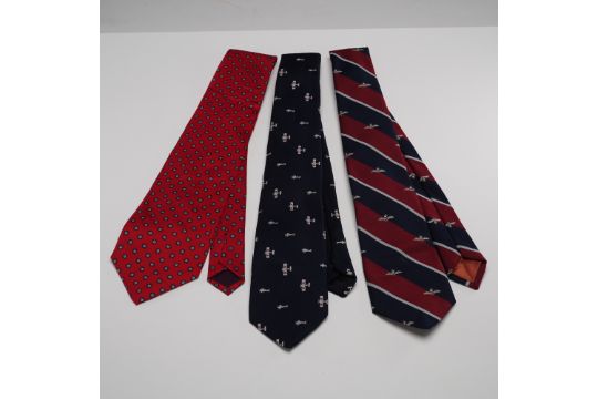 Set of three neckties including a red Bert Pulitzer tie with a small ...