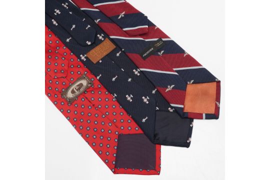 Set of three neckties including a red Bert Pulitzer tie with a small ...