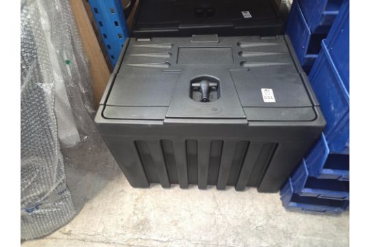 LOCKABLE BLACK PLASTIC HGV STRAP STORAGE BOX WITH KEY