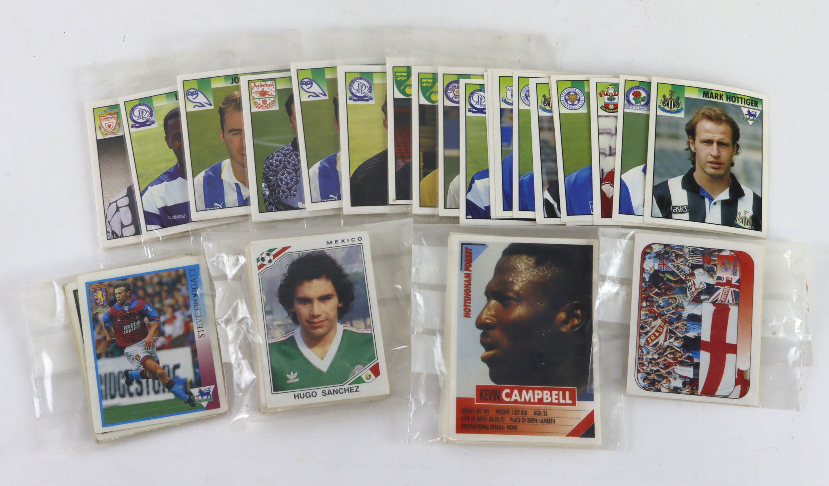 Football stickers - small collection, includes Panini Mexico 86 (58 ...