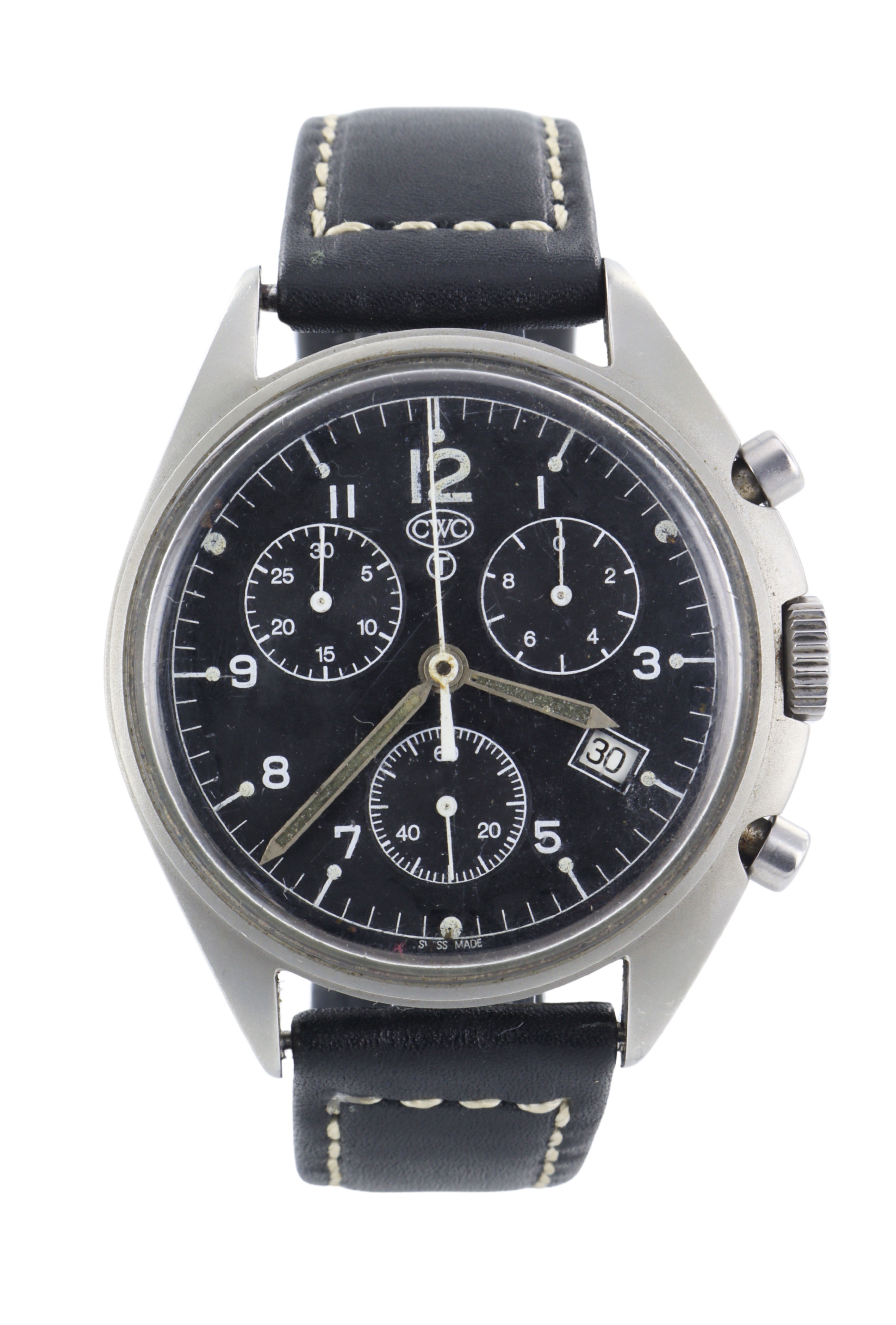 CWC British Military chronograph quartz wristwatch, circa 1990s. The ...