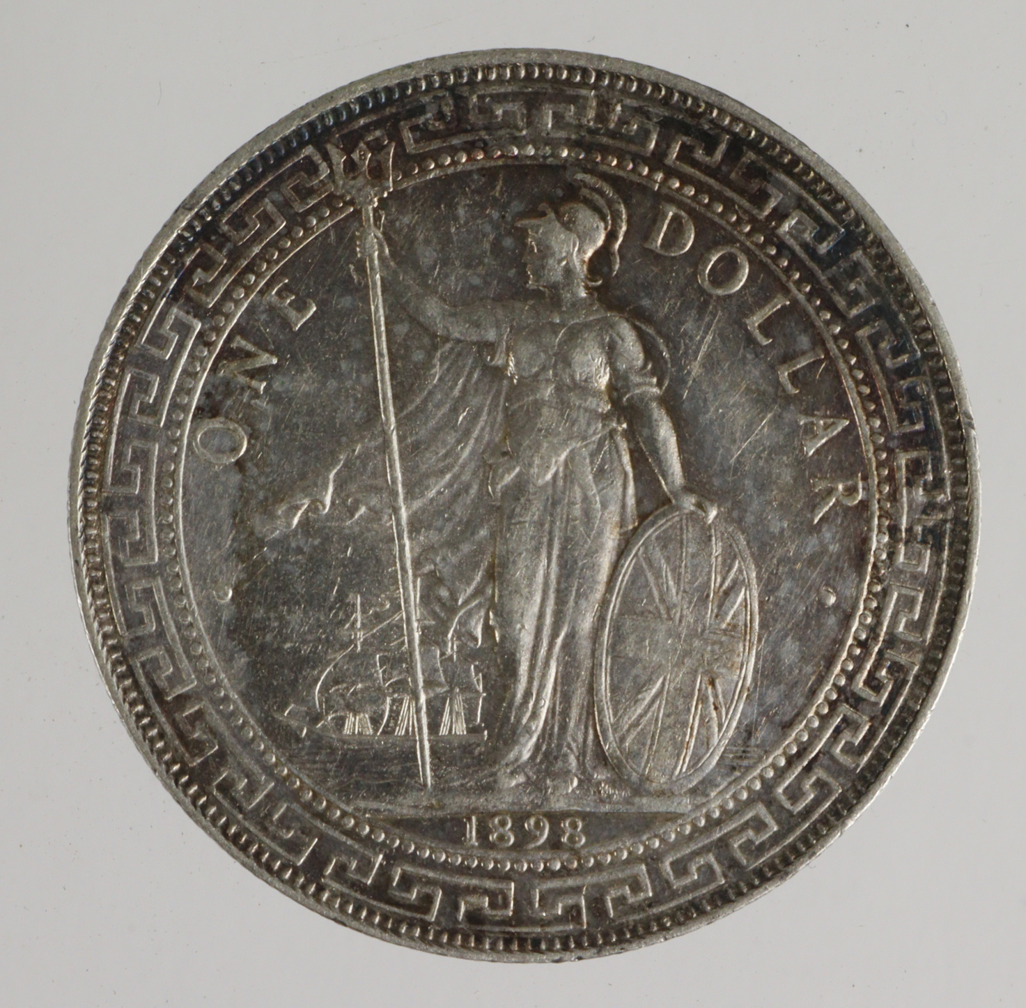 British Empire Silver Trade Dollar 1898B, nEF. (Struck for use in ...