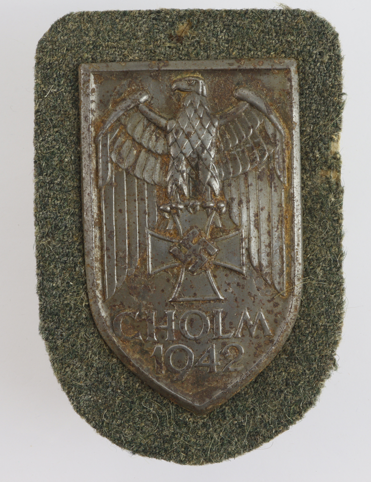 German 3rd Reich Cholm 1942 Arm Shield with cloth and paper backing
