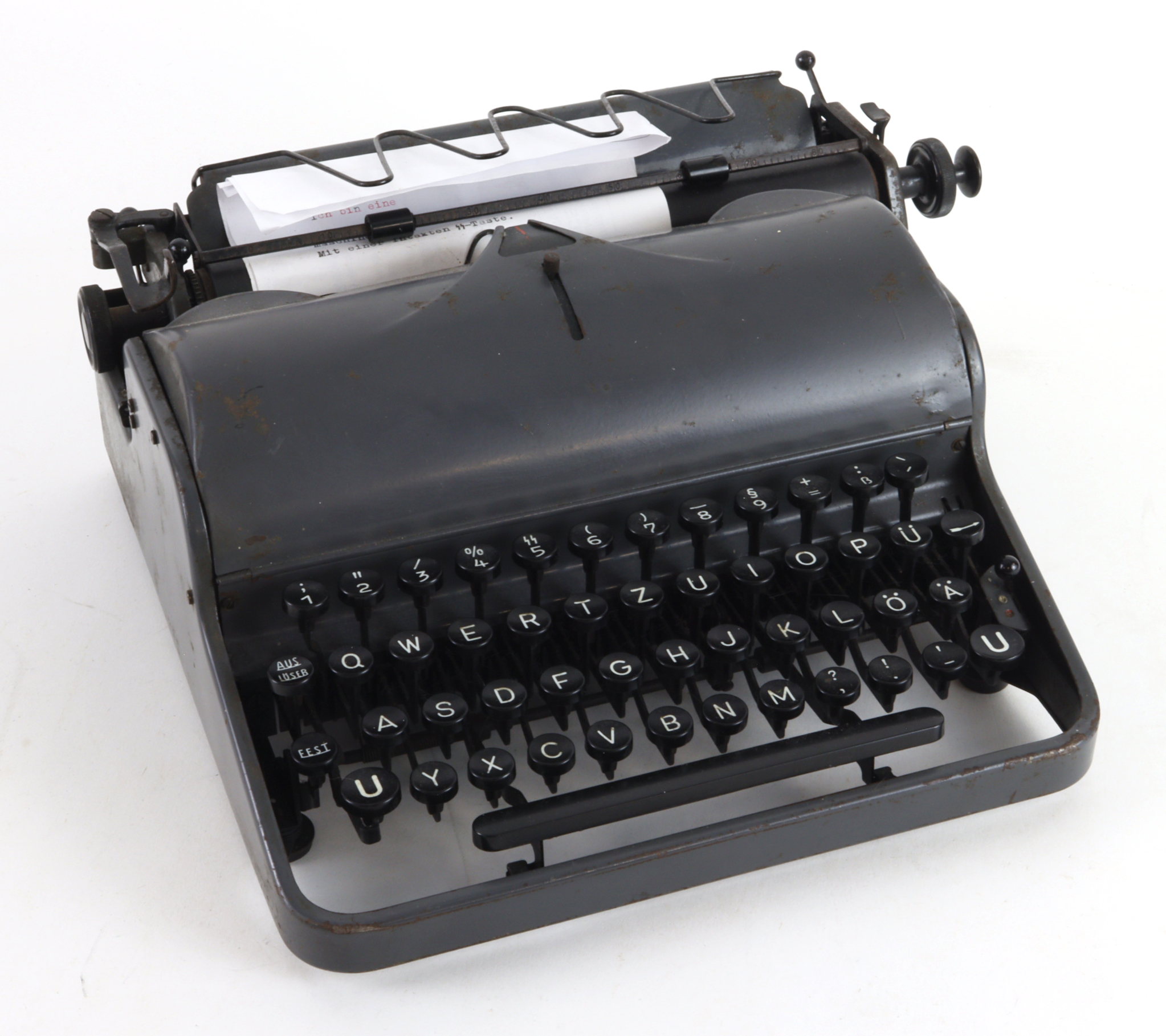 German original scarce SS Olympia typewriter with SS key in working ...