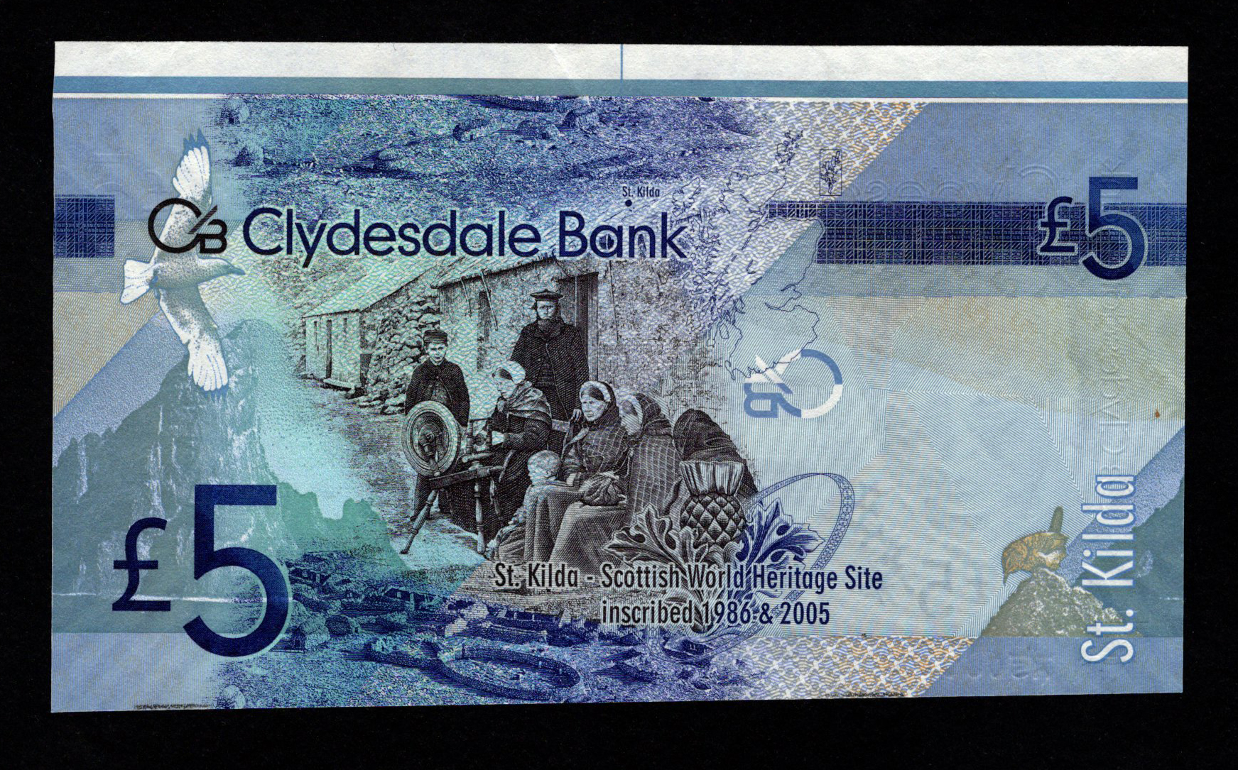 Scotland, Clydesdale Bank 5 Pounds SPECIMEN note dated 6th August 2009 ...
