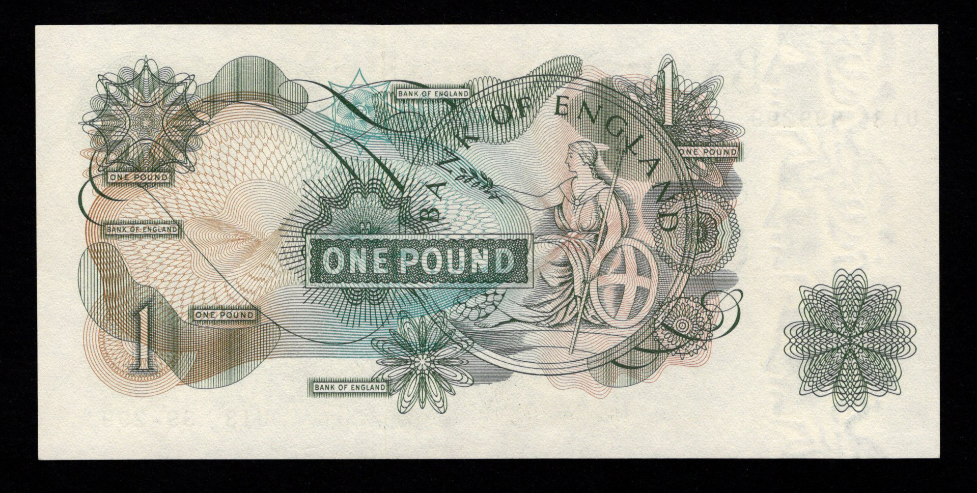 ERROR O'Brien 1 Pound issued 1960, missing digit in serial number at ...