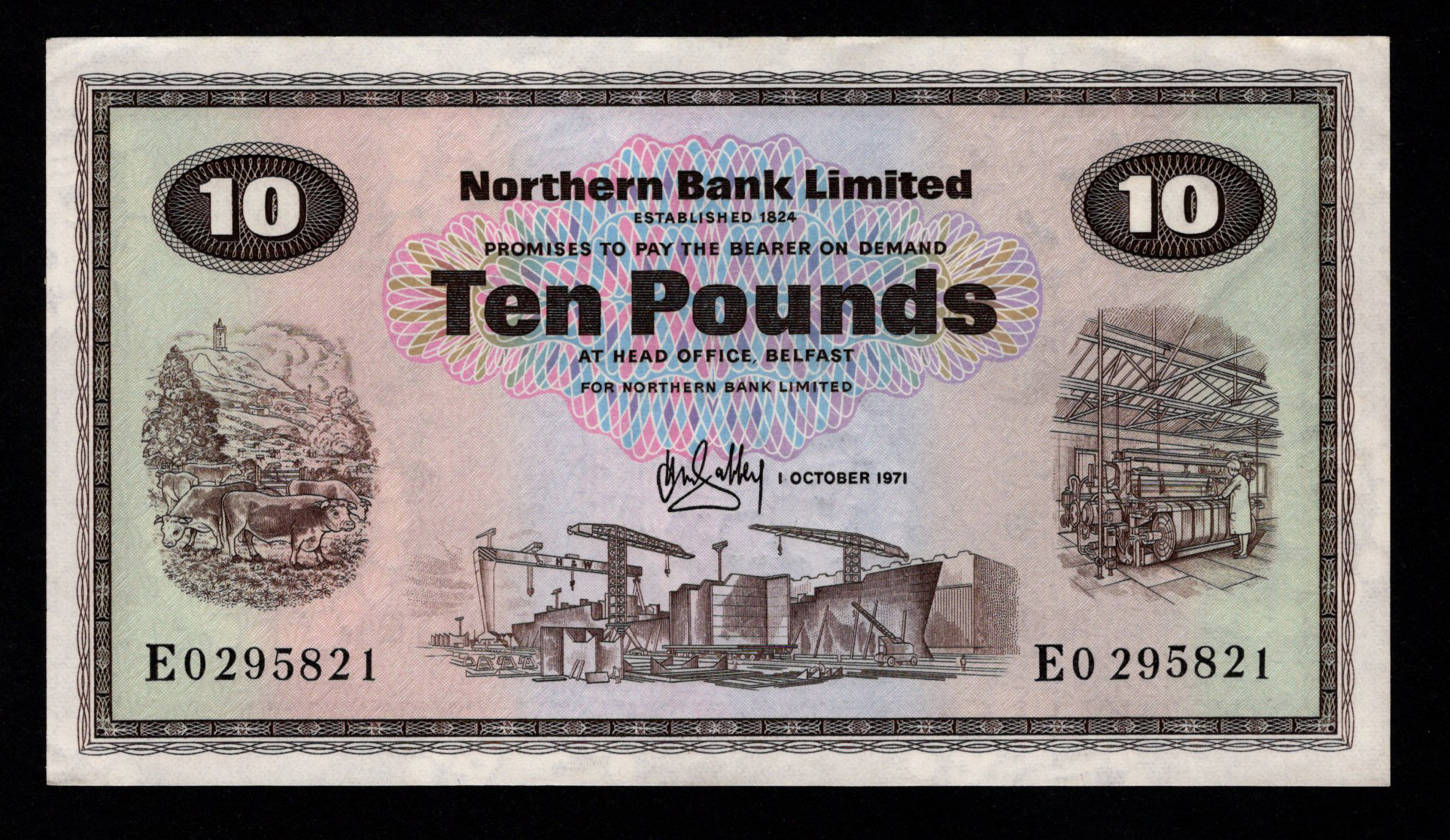Northern Ireland, Northern Bank Limited 10 Pounds dated 1st October ...