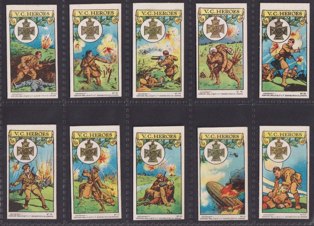 Cigarette cards, Anonymous printed backs, VC Heroes (set 41 cards) (a ...
