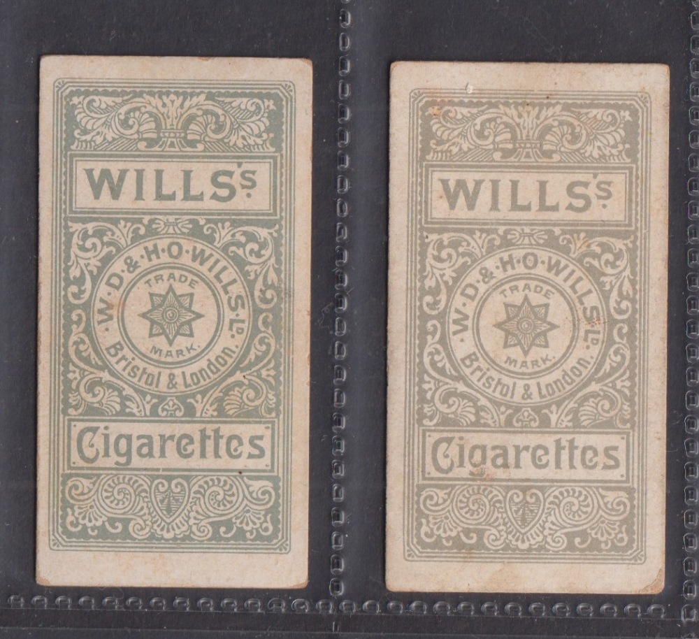 Cigarette cards, Wills, Cricketers 1896, 2 cards C B Fry Sussex, F H ...
