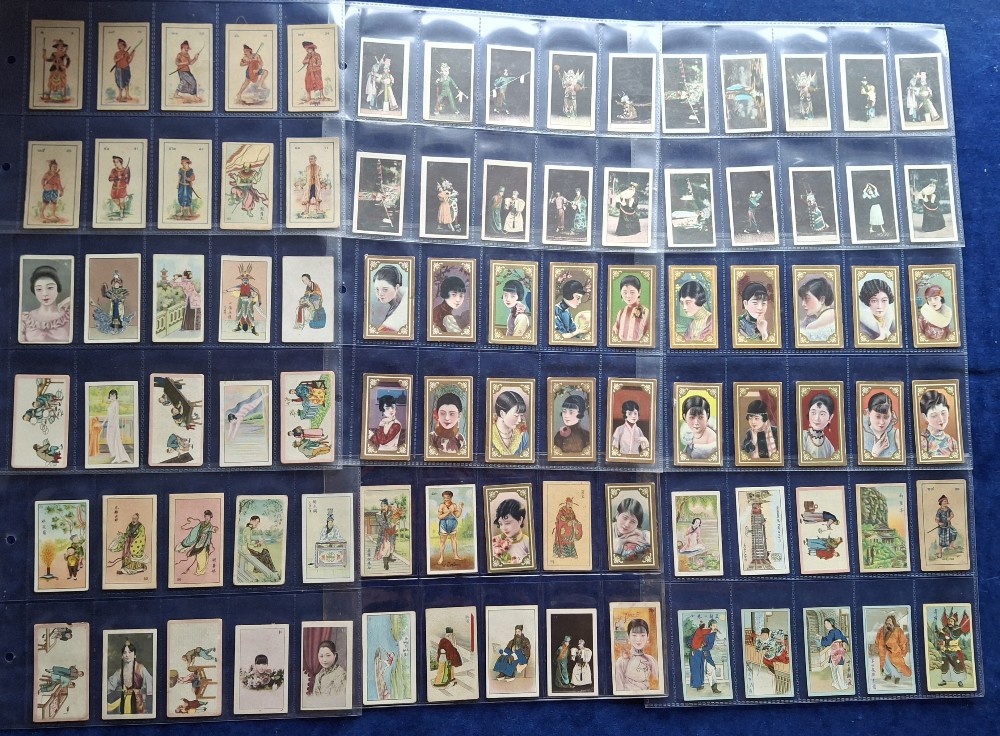 Cigarette cards, China, 180 cards, most with firm's name appearing on ...