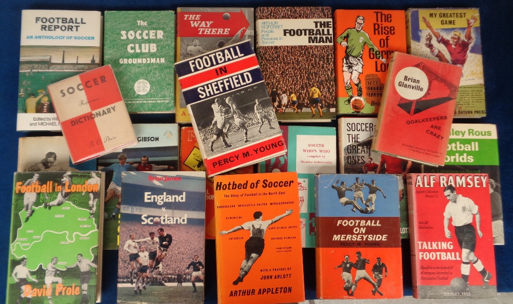 Football books, a collection of 20 hardbacked books inc. Football in ...