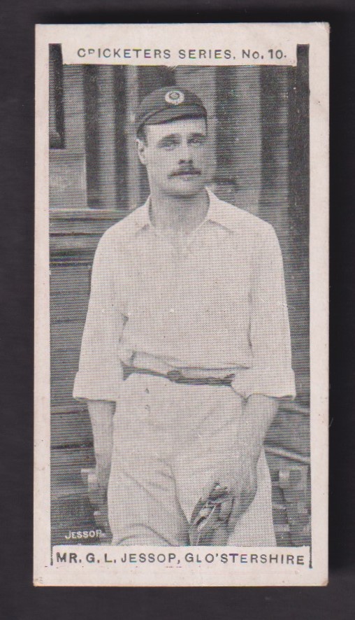Cigarette card, Faulkner's, Cricketers Series, type card, no 10 Mr. G.L ...