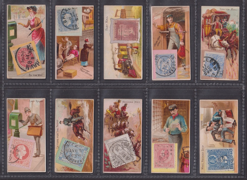 Cigarette cards, USA, Duke's, Postage Stamps, 10 cards, 'By the Way ...