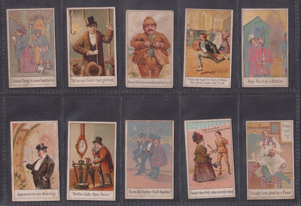 Cigarette cards, Cohen Weenen Proverbs 28/30 (missing 'No Noose is Good ...