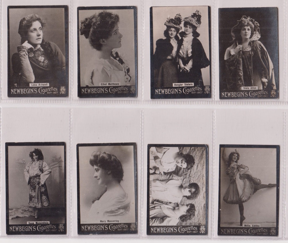 Cigarette cards, Edward Newbegin Actors & Actresses, 8 cards; Lena ...