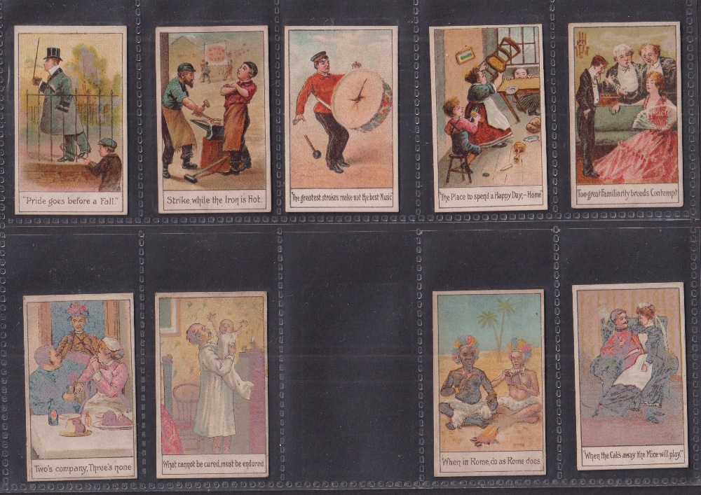 Cigarette cards, Cohen Weenen Proverbs 28/30 (missing 'No Noose is Good ...