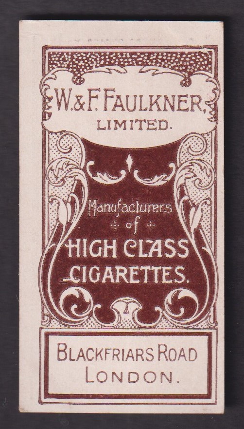 Cigarette card, Faulkner's, Cricketers Series, type card, no 10 Mr. G.L ...