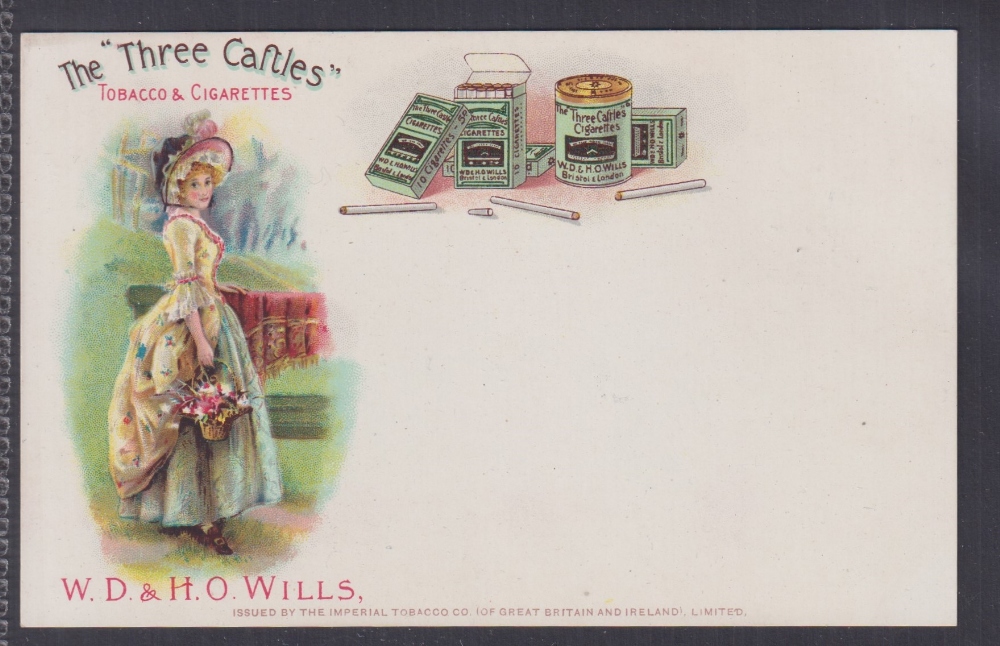 Tobacco advertising postcard, Wills, advertising postcard with advert ...