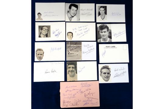 Football autographs, Manchester United, autograph album page with 11 ...