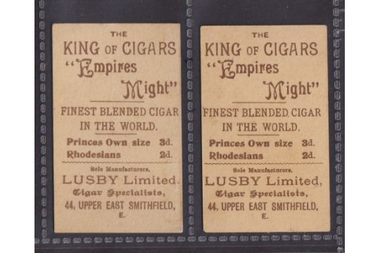Cigarette cards, Lusby, Scenes from Circus Life, 2 cards handbook ref ...