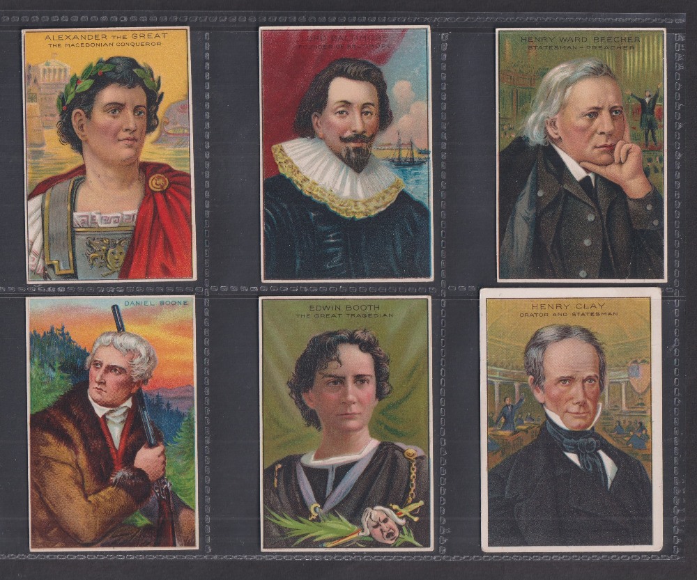 Cigarette cards, USA, ATC, Heroes of History (Royal Bengals Cigars ...